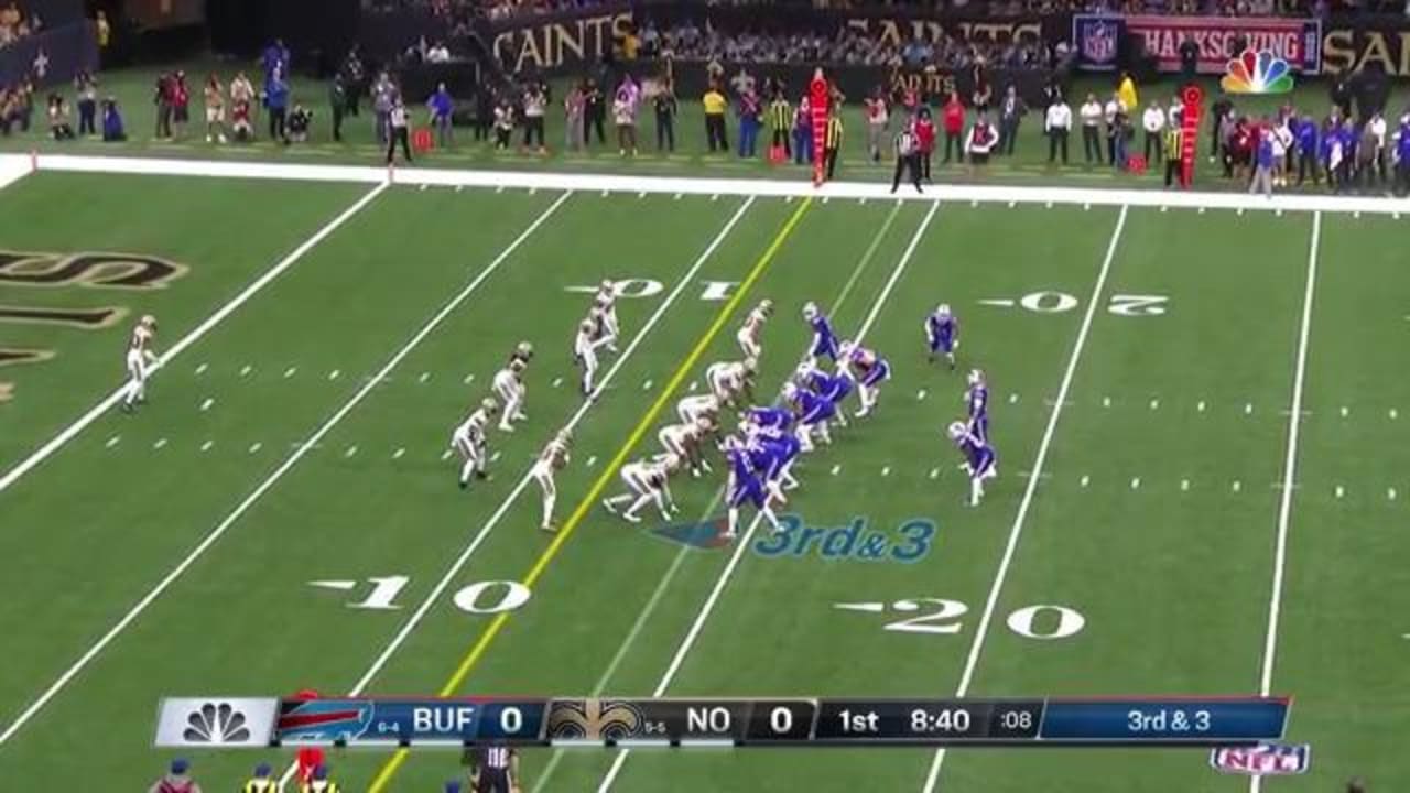 Josh Allen hurdles a defender to convert a third down | Bills at Saints