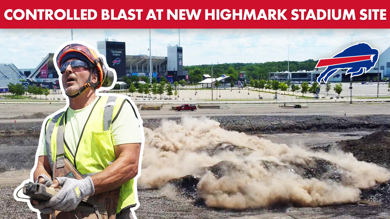CONTROLLED BLAST At The New Highmark Stadium Construction Site ...