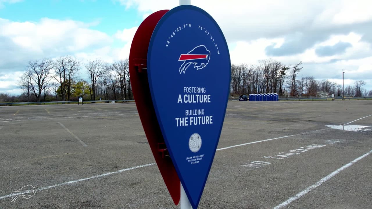 See the 50-yard marker for the New Bills Stadium