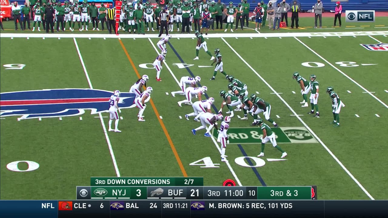 Mario Addison's first sack as a Buffalo Bill on Sam Darnold