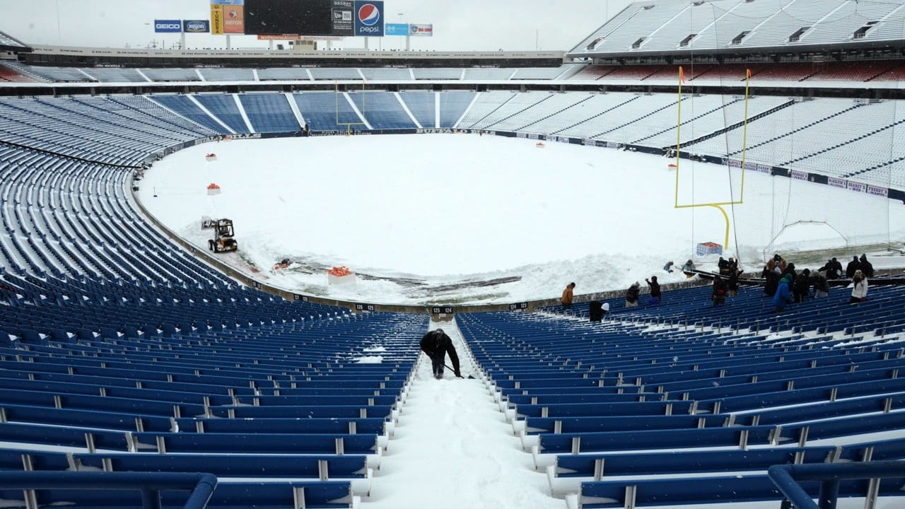 Snow at Ralph Wilson Stadium