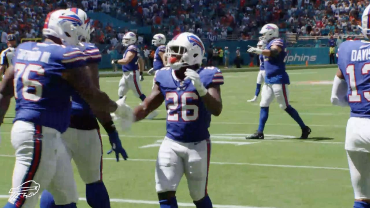 Field vision: Bills RB Devin Singletary catches two-yard TD from Josh Allen