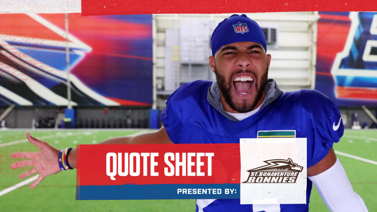 Quote Sheet | Bills intend to fight for respect ahead of Giants matchup