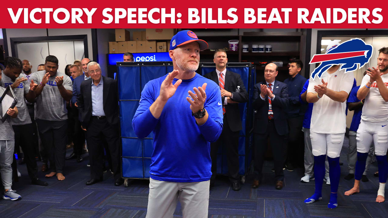Sean McDermott's Victory Speech In Home Opener Win Over Las Vegas Raiders | Buffalo Bills