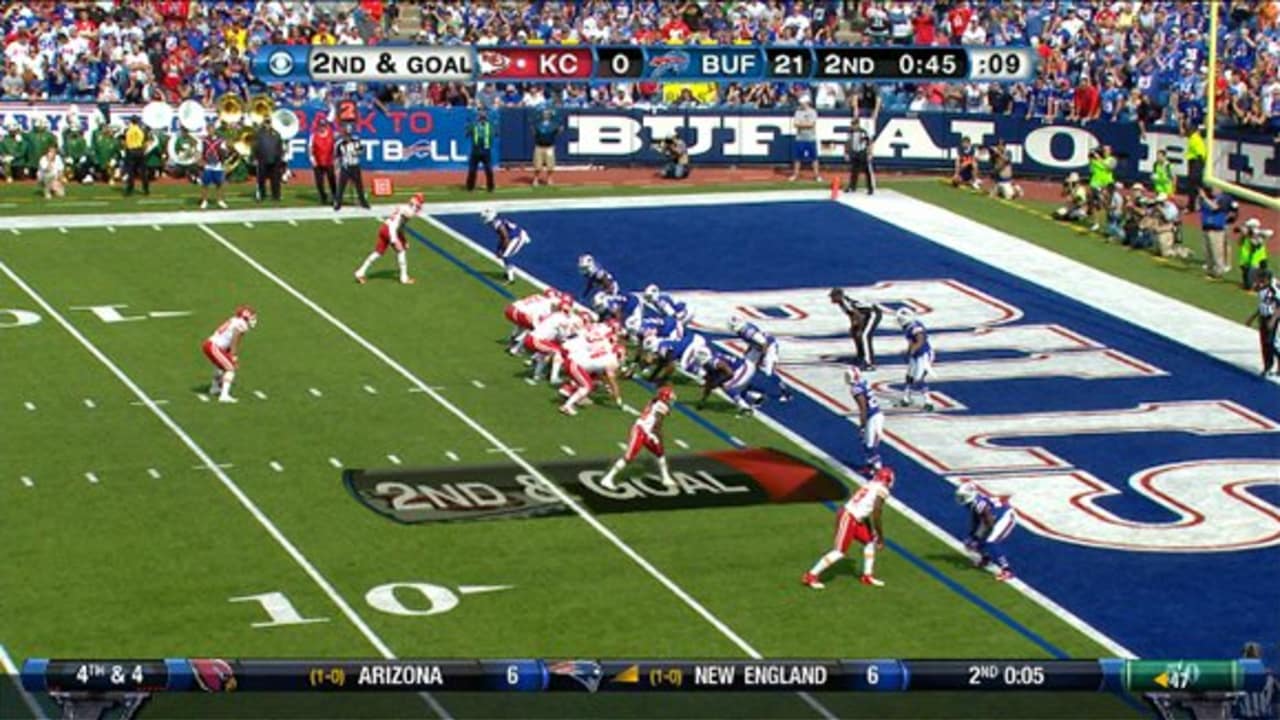 Bills recover HIllis' fumble on the goal line