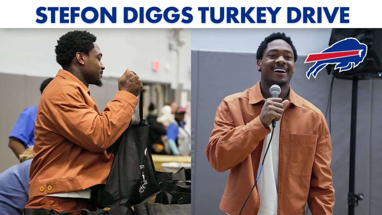 Stefon Diggs Gives Out 600 Turkeys For Thanksgiving!