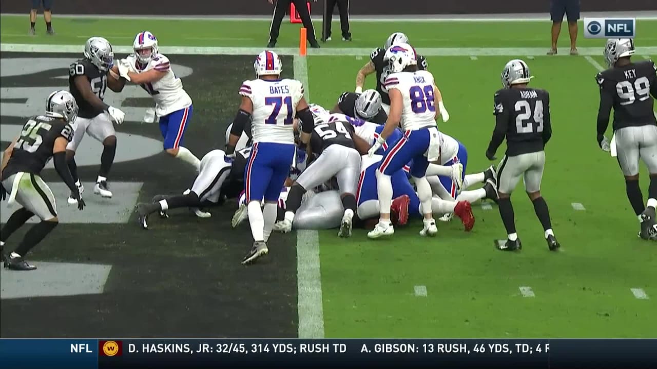 Josh Allen rushes for a one-yard touchdown | Bills at Raiders