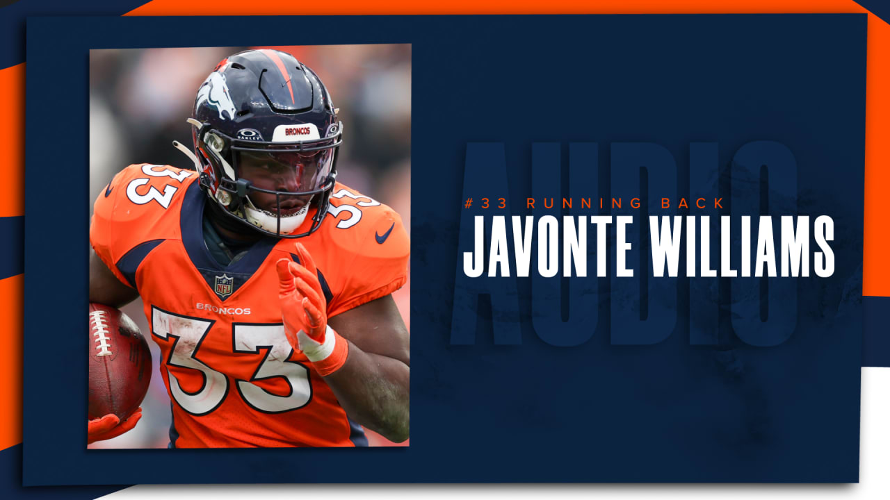 RB Javonte Williams on the Broncos' momentum: 'Everybody is doing their ...