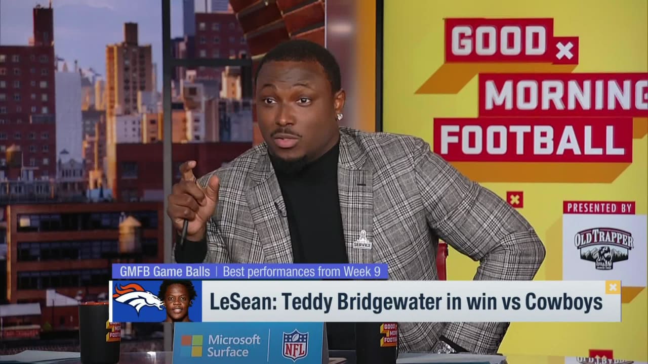 Teddy Bridgewater earns a Week 9 game ball from LeSean McCoy on 'GMFB'