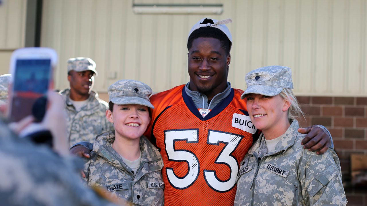 Broncos Visit Fort Carson Photos