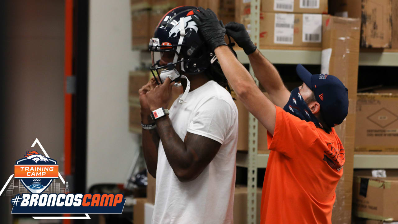 Inside the Broncos' rookie equipment fitting session