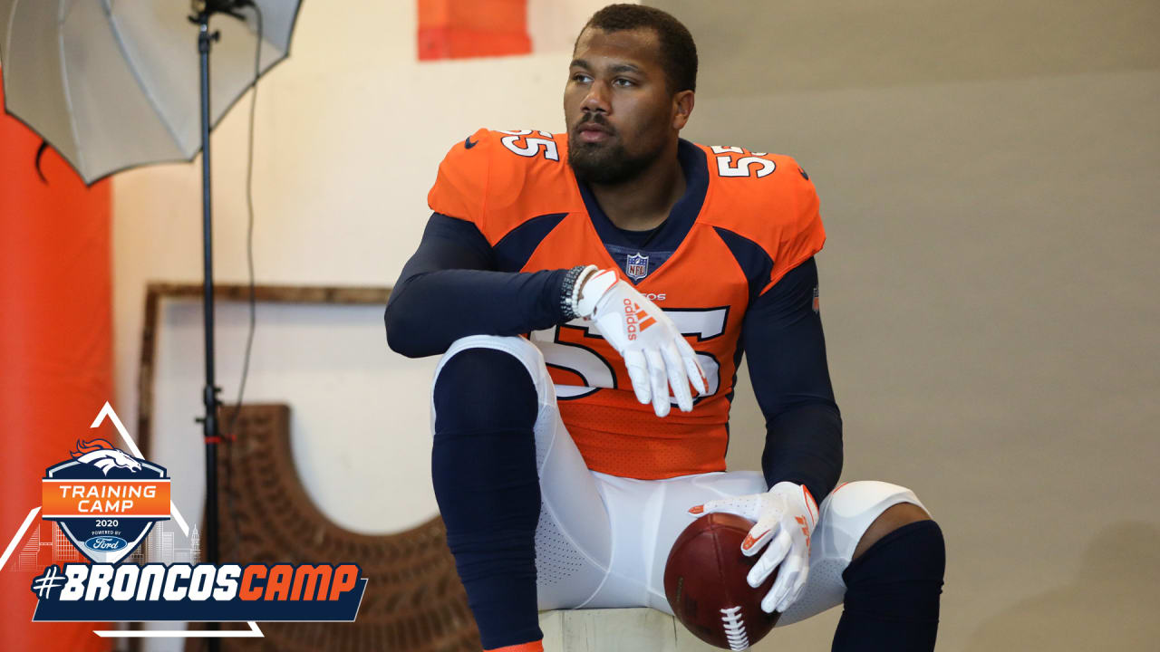 Say cheese: Bradley Chubb smiles for the cameras as return grows nearer