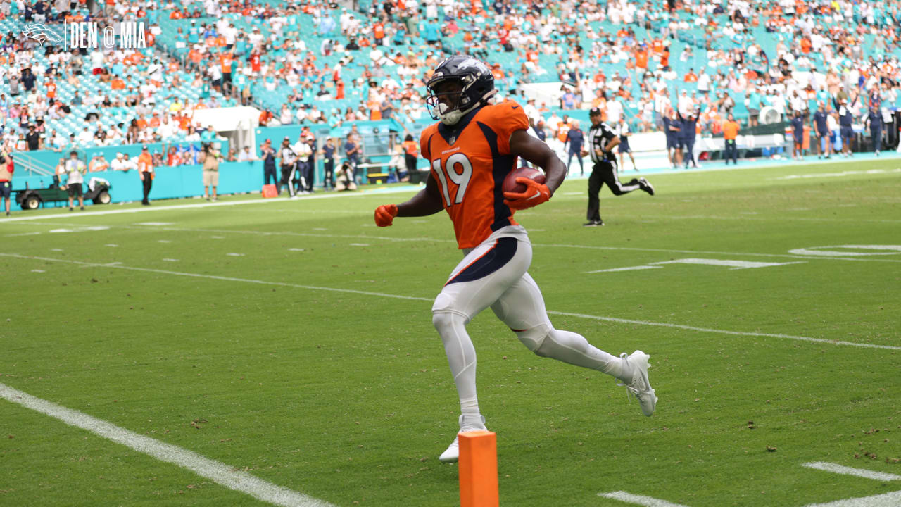 WR Marvin Mims Jr. breaks off 99-yard kickoff return touchdown | Broncos at Dolphins