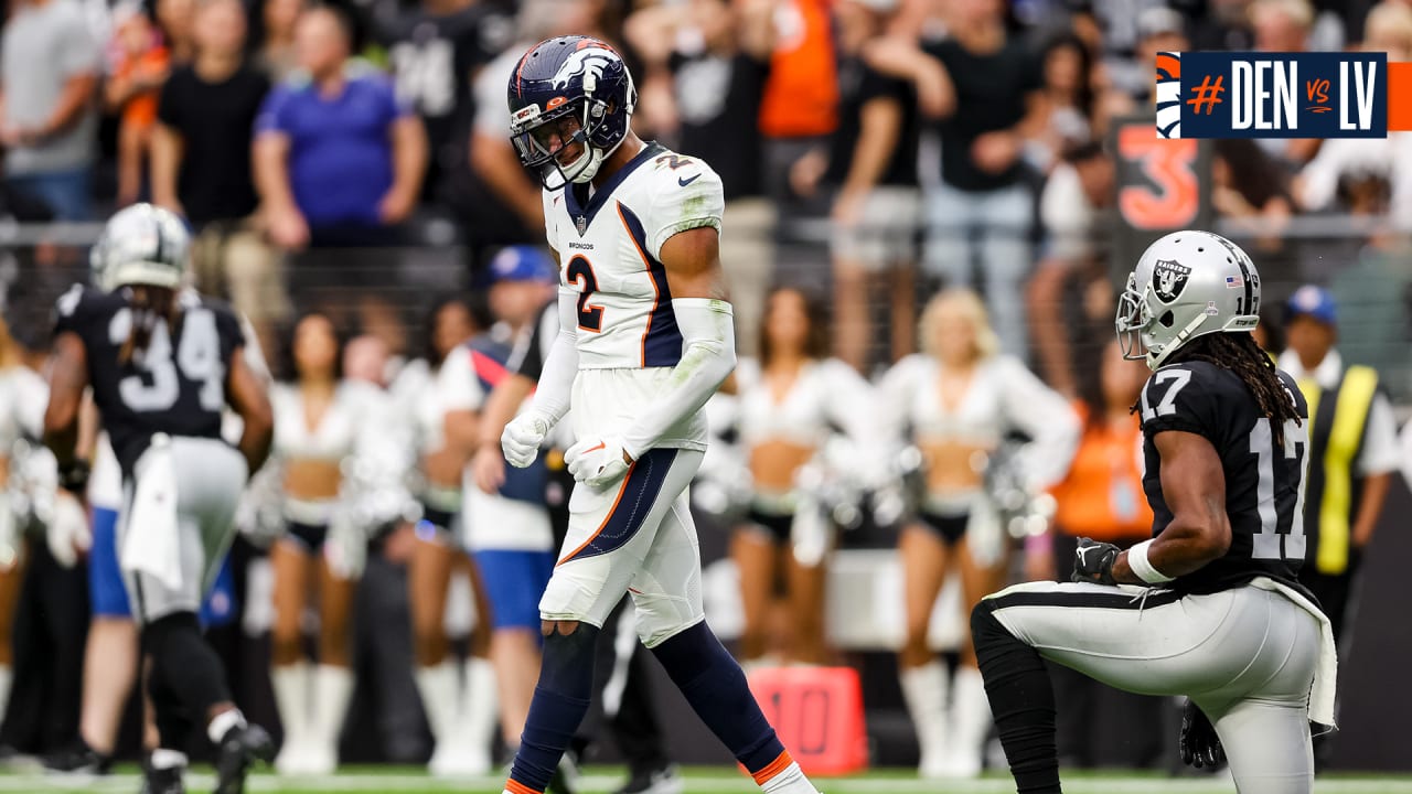 Pat Surtain II breaks up a pass to Davante Adams | Broncos at Raiders