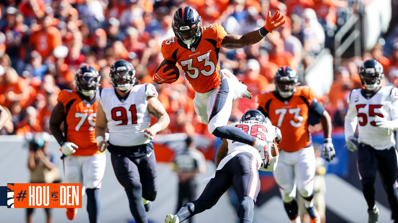 Javonte Williams caps 17-yard run with ambitious hurdle | Broncos vs ...