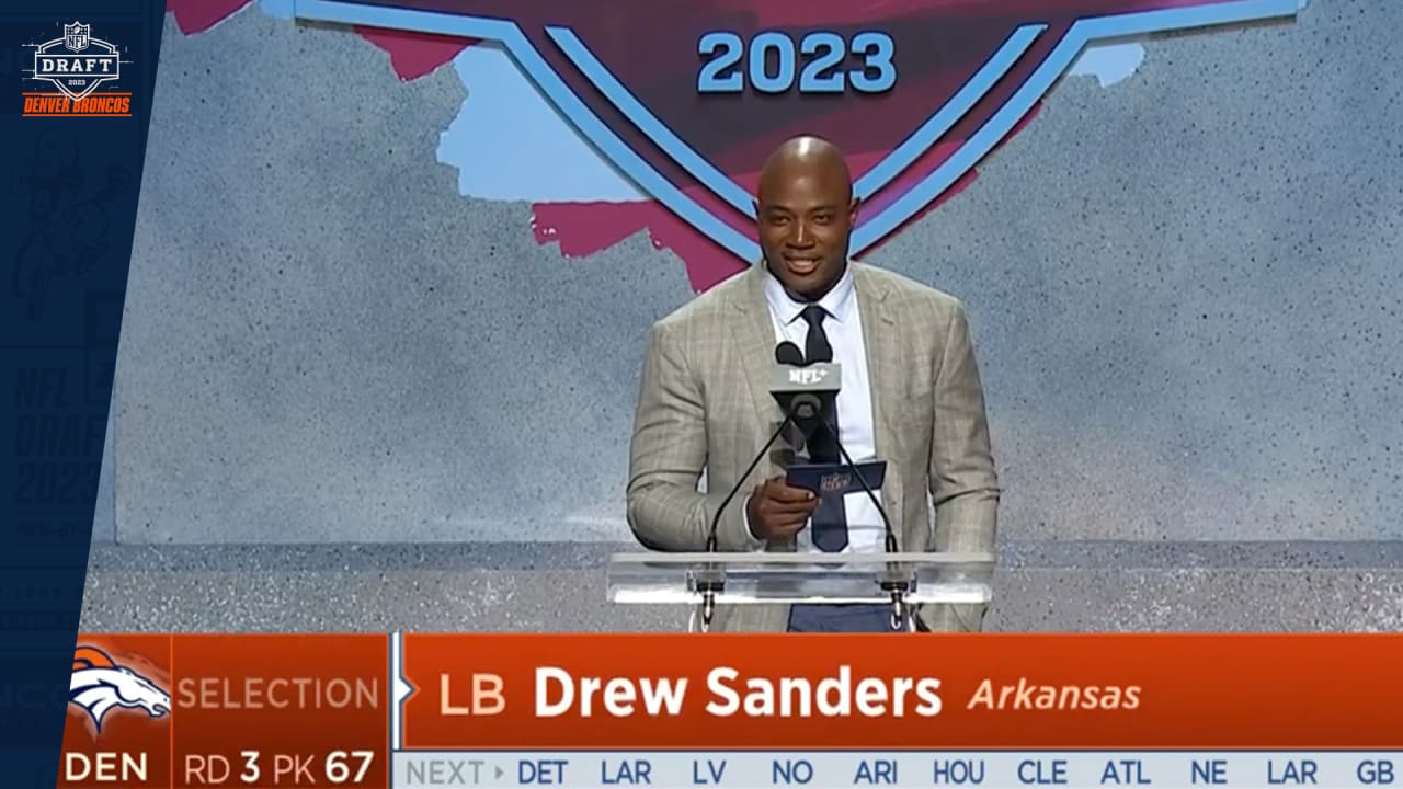 DeMarcus Ware announces Broncos' selection of LB Drew Sanders in 2023 ...