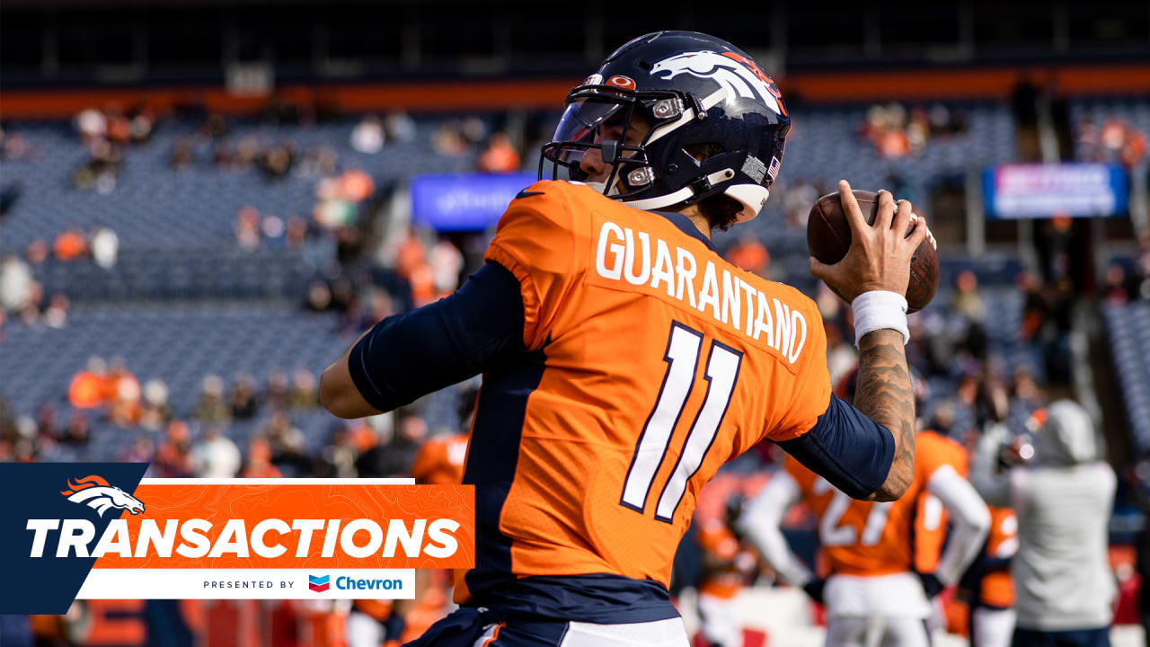 Broncos promote QB Jarrett Guarantano to active roster, place CB Darius ...
