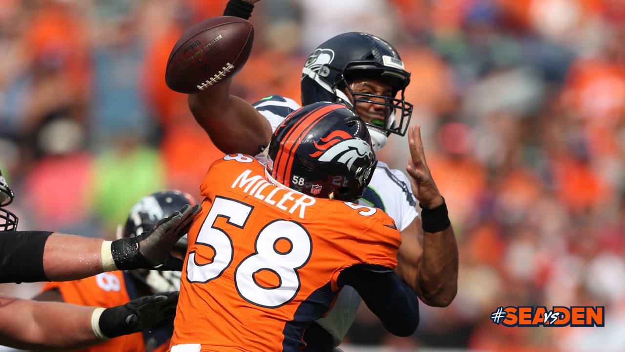 Von Miller forces fumble during sack of Russell Wilson