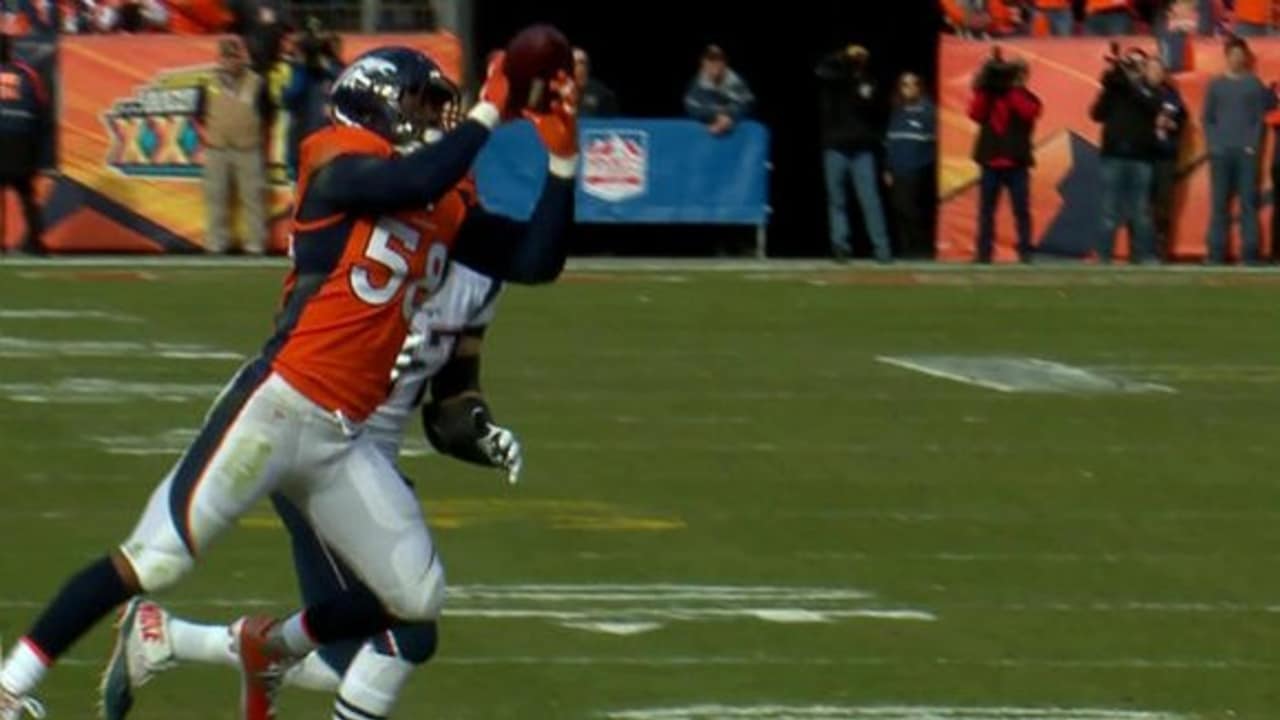 Von Miller intercepts Tom Brady