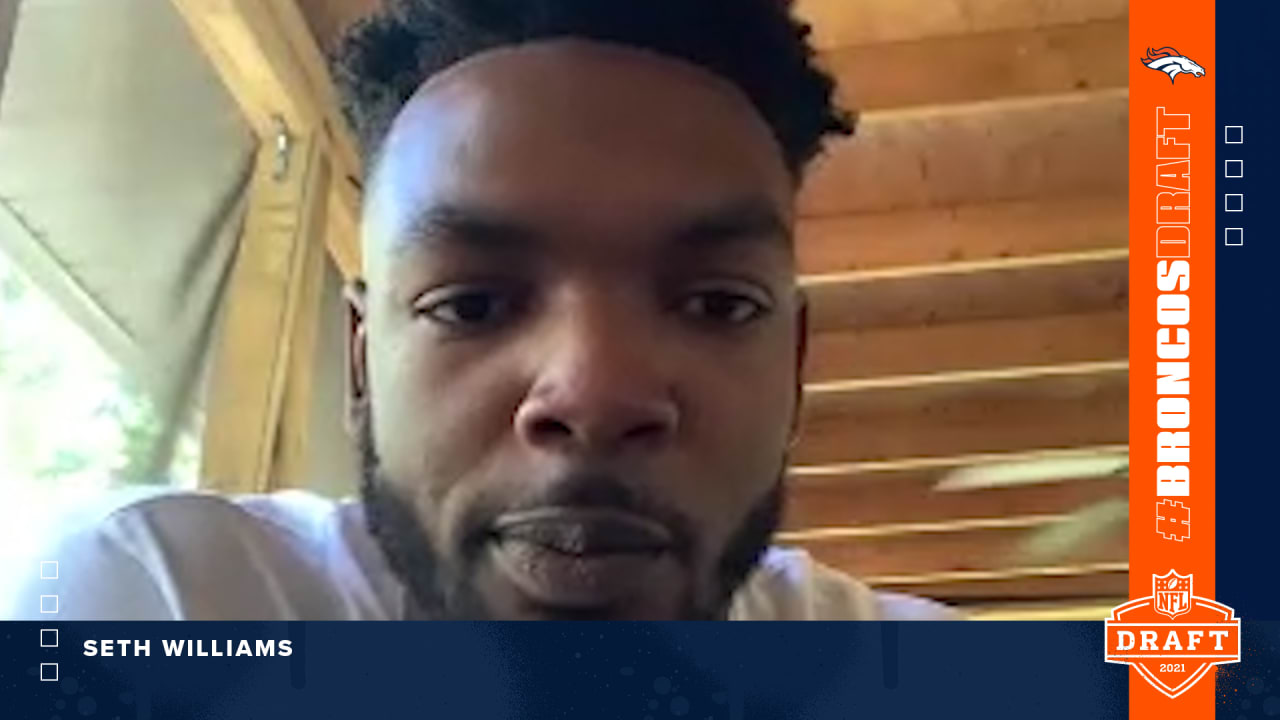 WR Seth Williams excited to get to work after being drafted by Denver