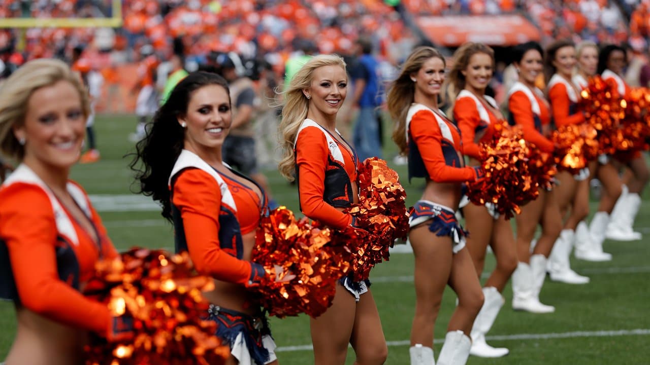 Denver Broncos Cheerleaders perform at Broncos vs. Raiders