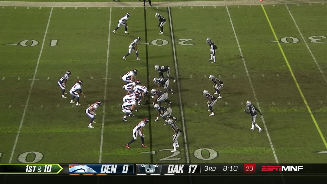 #DENvsOAK: Tim Patrick catches pass for a 26-yard gain