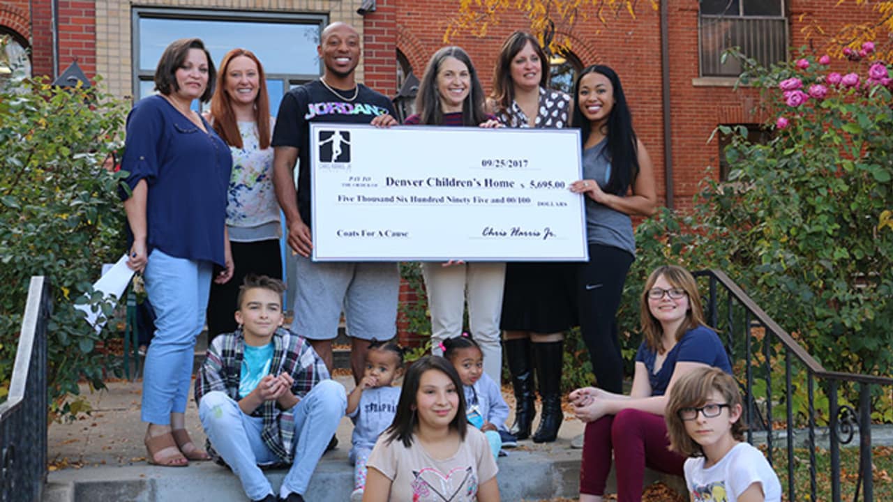 Chris Harris Jr. Foundation distributes coats at Denver Children's Home