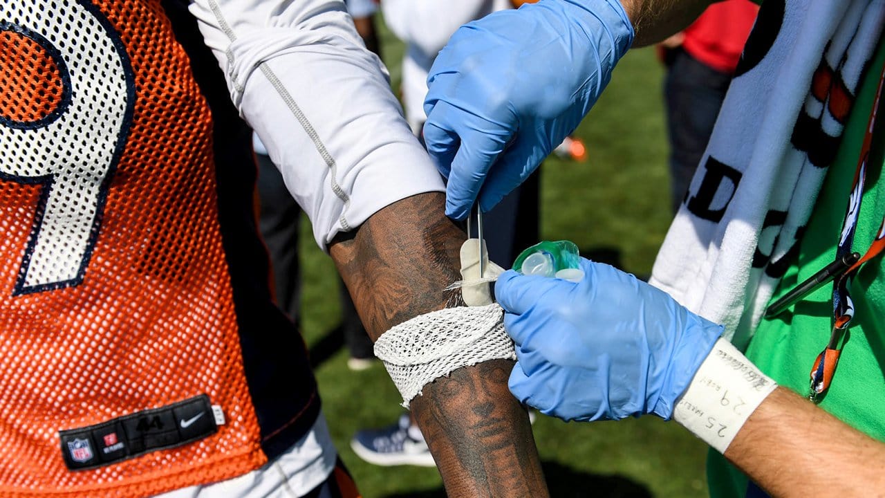 Gatorade sweat patches help Broncos create indivdualized hydration plans