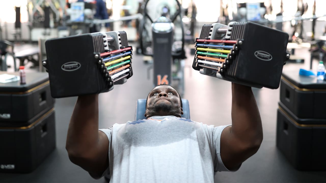 Inside the Broncos' weight room during the first days of the offseason ...