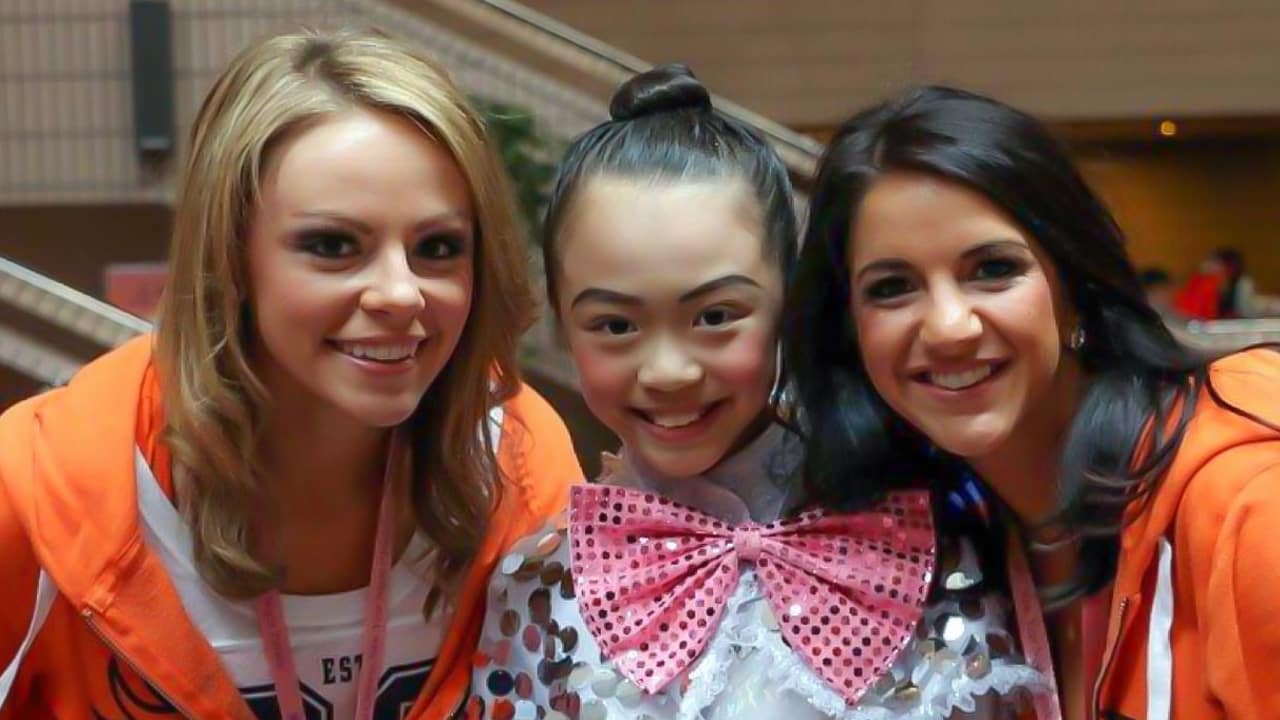 Cheerleaders perform in Hong Kong
