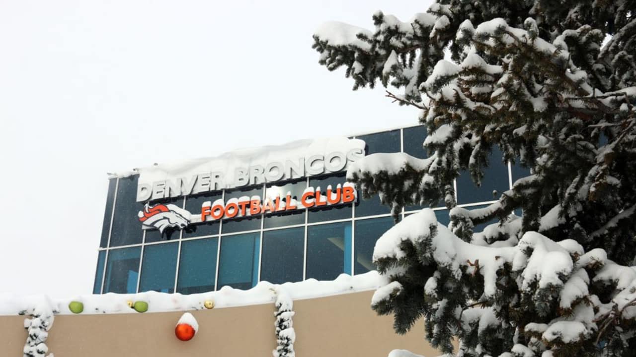 Broncos in a winter wonderland