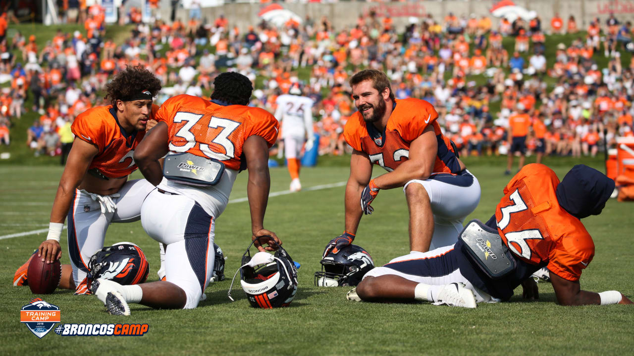 Following the running backs for Day 5 of #BroncosCamp