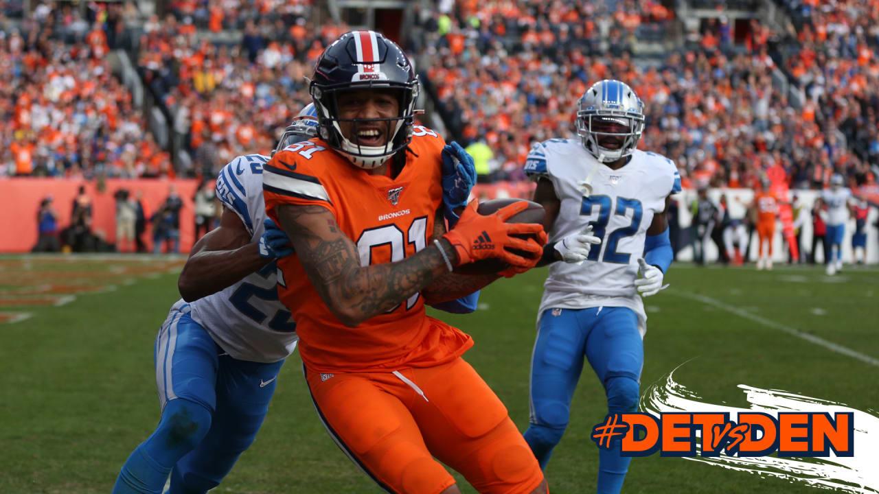#DETvsDEN: Tim Patrick moves the chains with 12-yard catch from Drew Lock