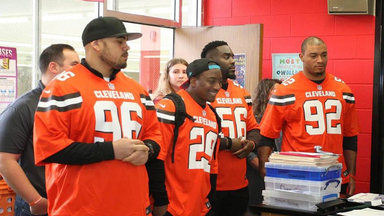 Browns Visit Ginn Academy to Inspire Students
