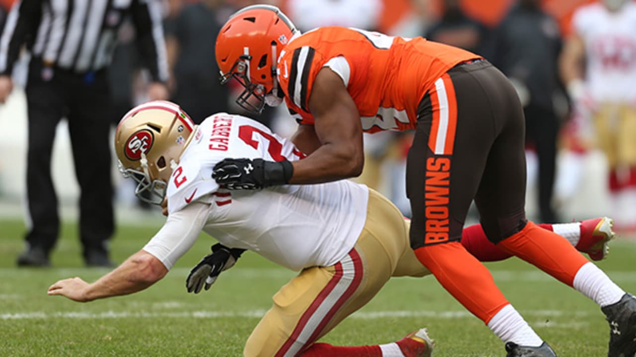 Browns D carries ‘enough is enough’ mentality to sack 49ers