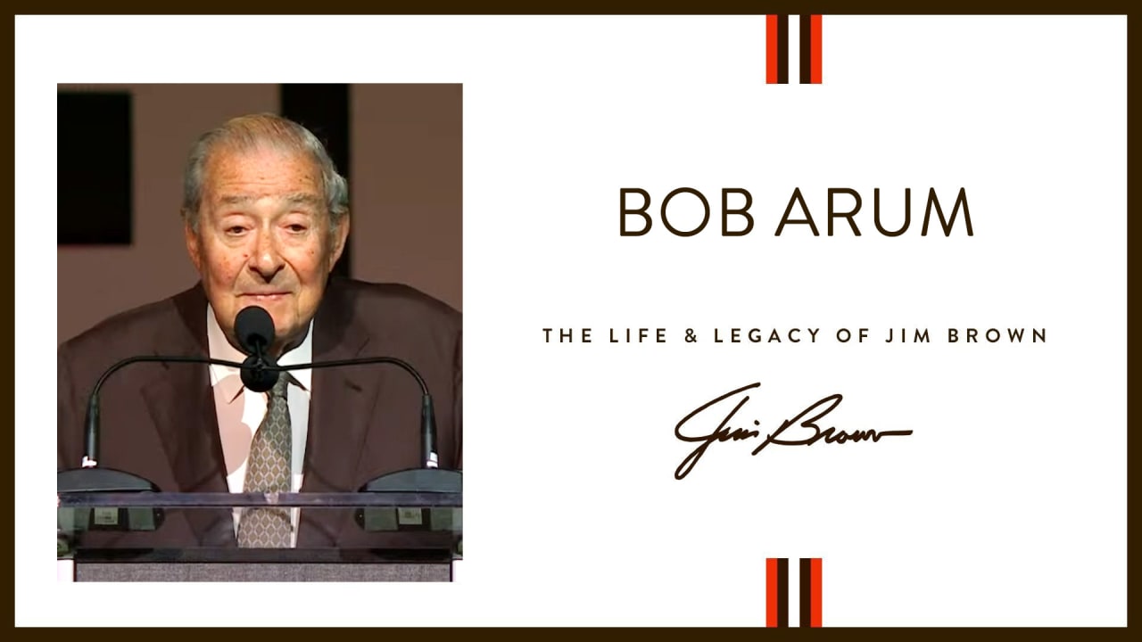 Bob Arum at the Jim Brown Celebration of Life