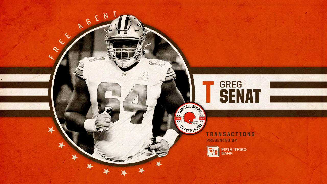 Browns agree to terms with T Greg Senat