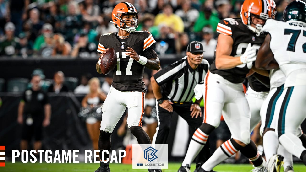 Browns settle for 18-18 tie with Eagles
