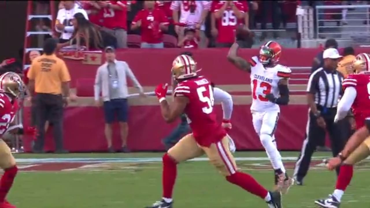 OBJ trick-play alert! WR throws to college teammate Landry