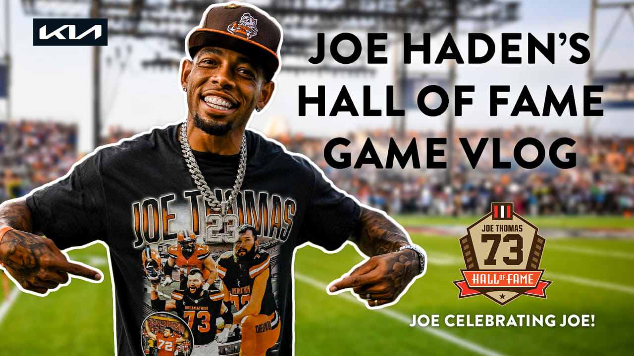 Joe celebrating Joe | Joe Haden's Joe Thomas HOF vlog