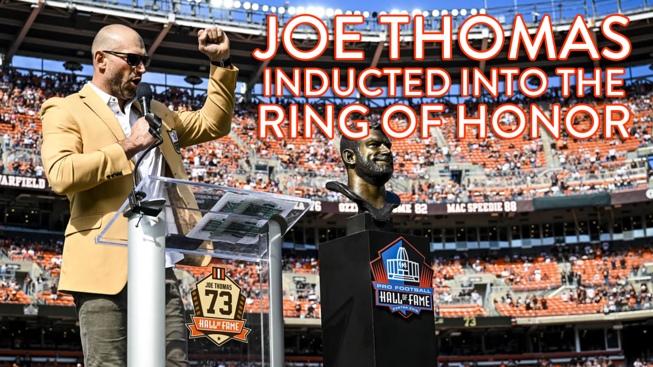 Joe Thomas inducted into the Cleveland Browns Ring of Honor