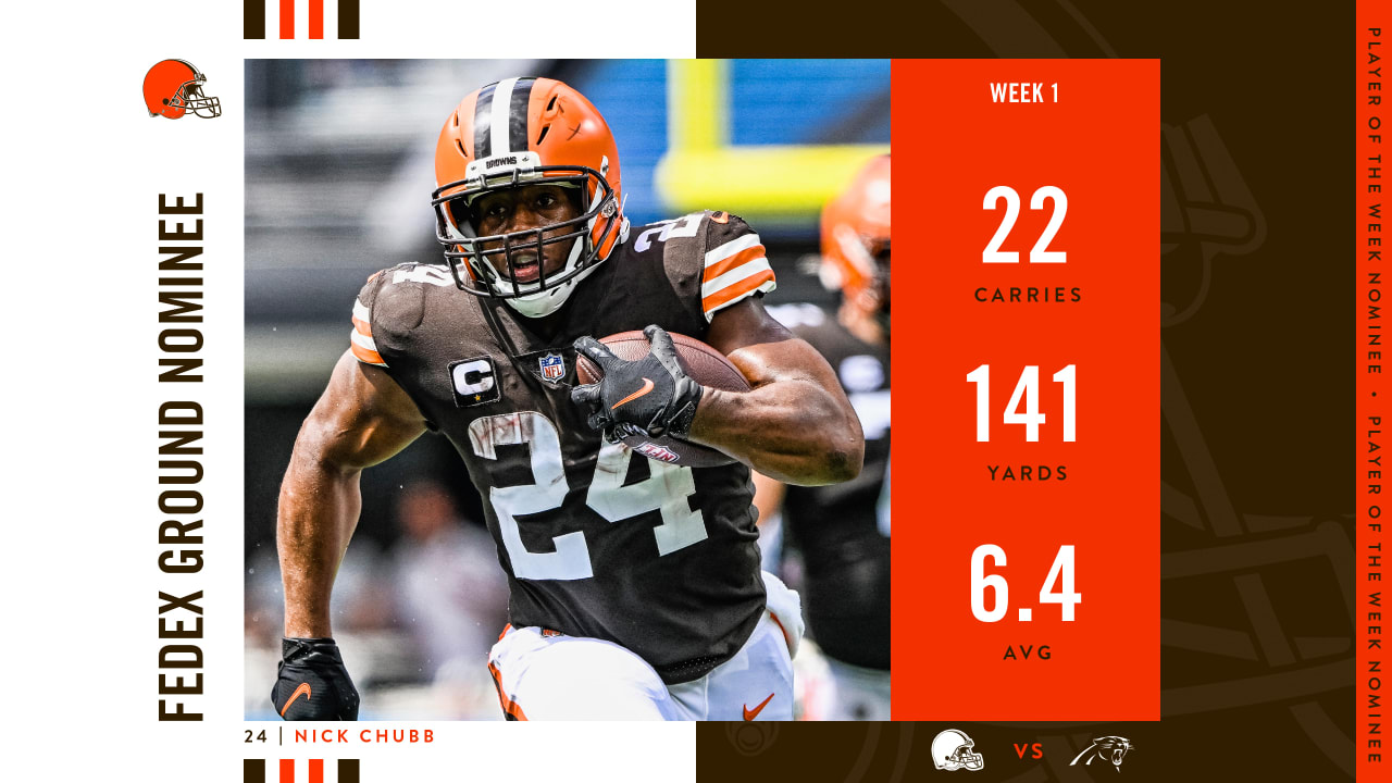 Nick Chubb nominated for FedEx Ground Player of the Week