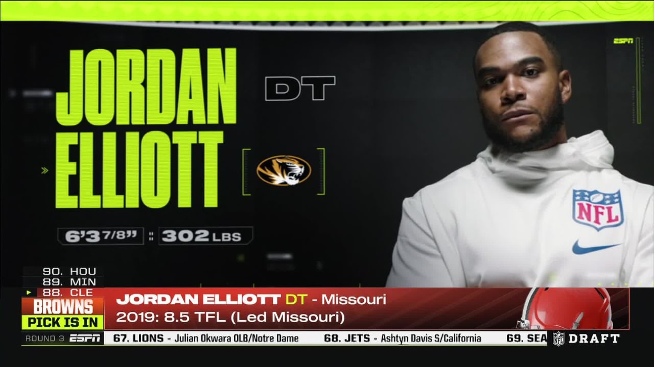Cleveland Browns select Missouri DT Jordan Elliott with No. 88 pick in ...