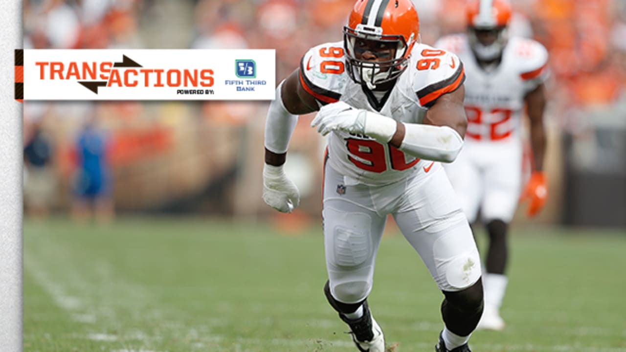 Browns sign DB Justin Currie, DL Tyrone Holmes; place DL Jamie Meder ...