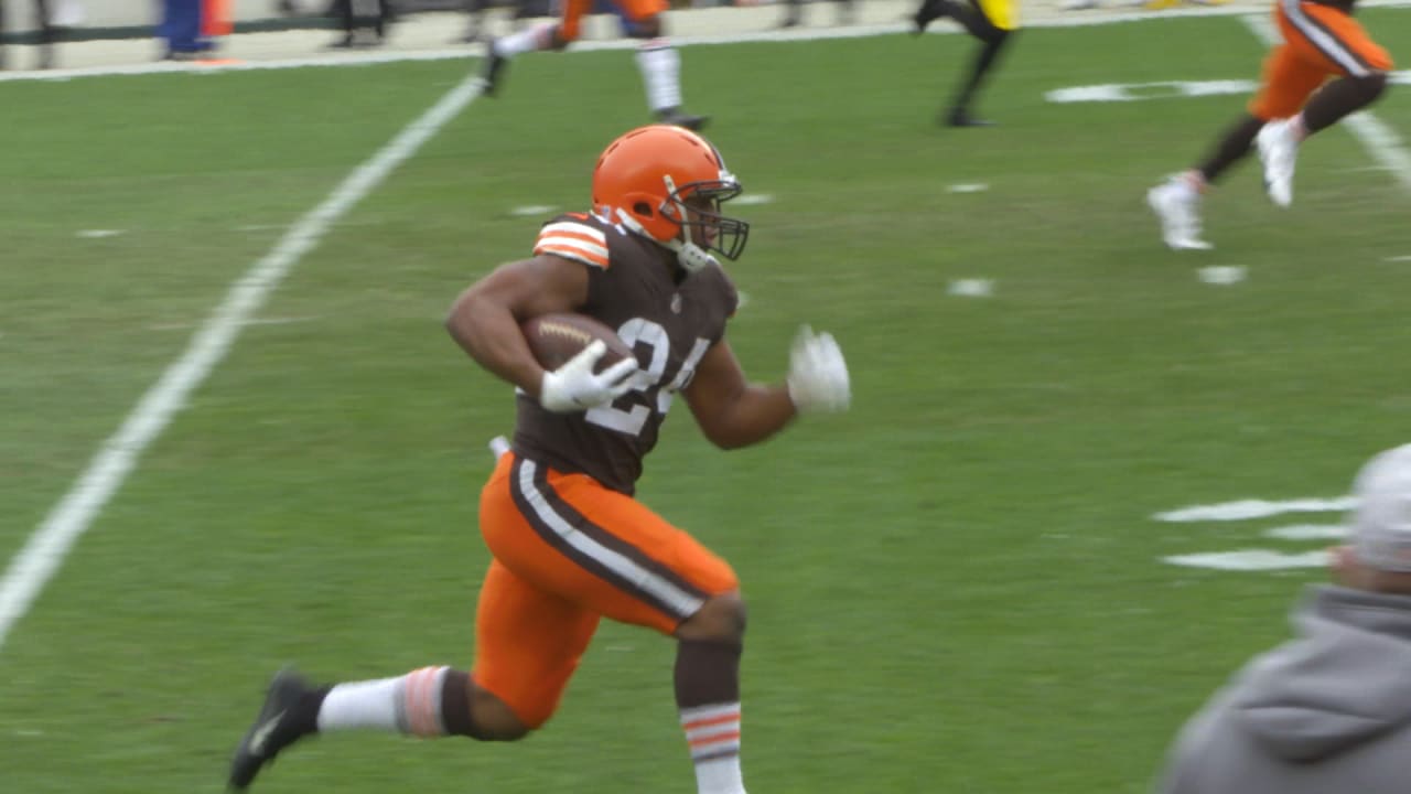 Nick Chubb's long touchdown run vs Pittsburgh