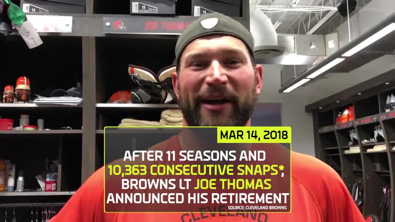 The story of Joe Thomas' prolific NFL career