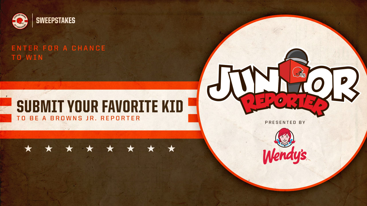 Submit your favorite kid for a chance to be a Browns Junior Reporter
