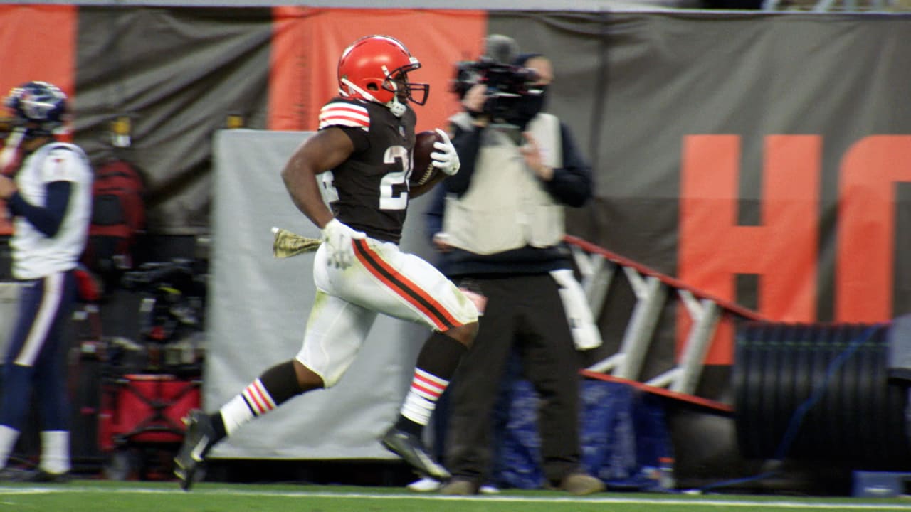 Nick Chubb's TD and Game Winning Run vs Texans