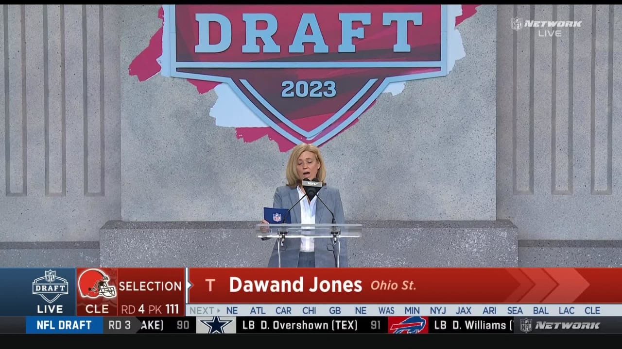 Video: Browns select Dawand Jones with No. 111 pick in 2023 draft Video: Browns select Dawand Jones with No. 111 pick in 2023 draft