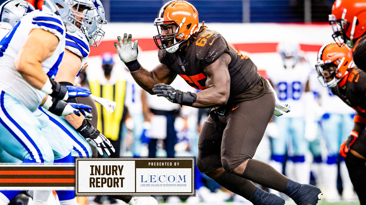 Injury Report: Browns list 2 as questionable, rule out 3 vs. Colts